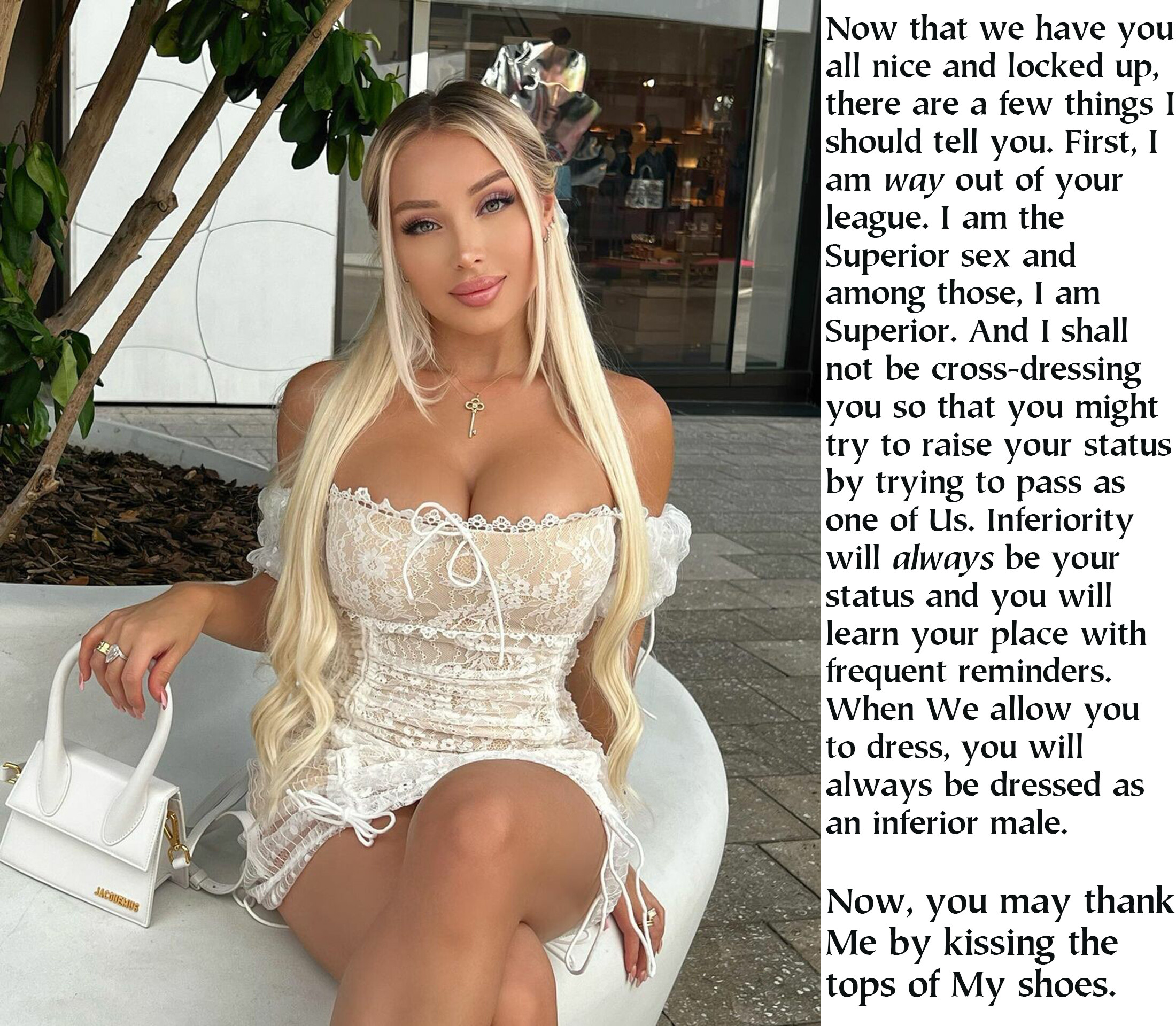 Cross-dressing sissies are only fooling themselves, all males are inferior and trying to change ...