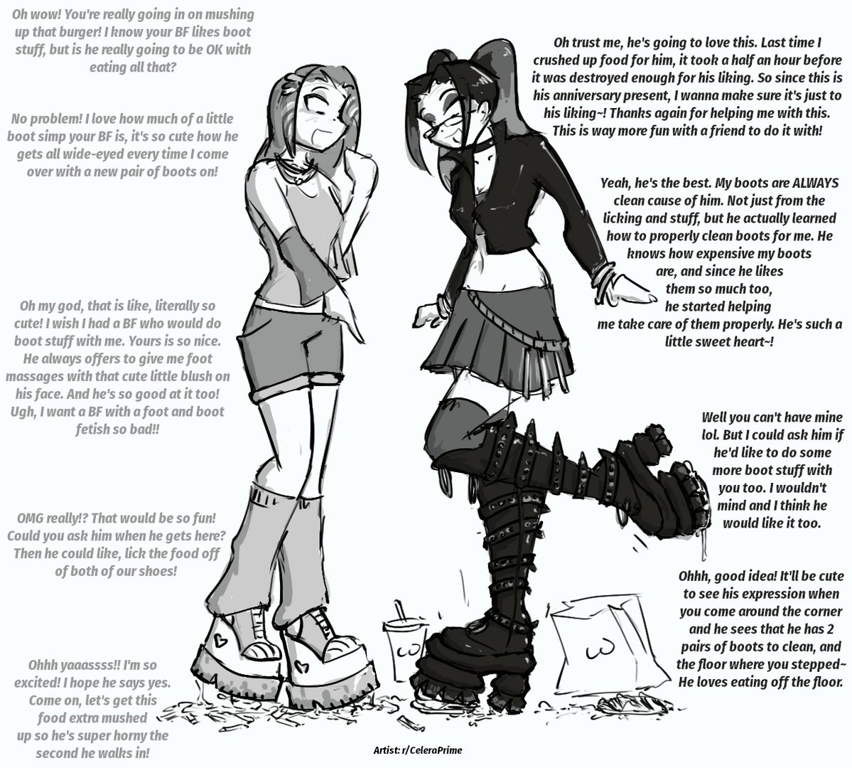Crushed with love~ [Crush Fetish] [Boots] [Wholesome] [Goth GF] Artist: r/CeleraPrime | Scrolller