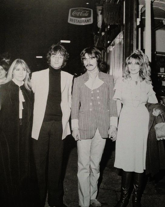 Cynthia Lennon, John Lennon, George Harrison, and Pattie Boyd - 1967 | Scrolller