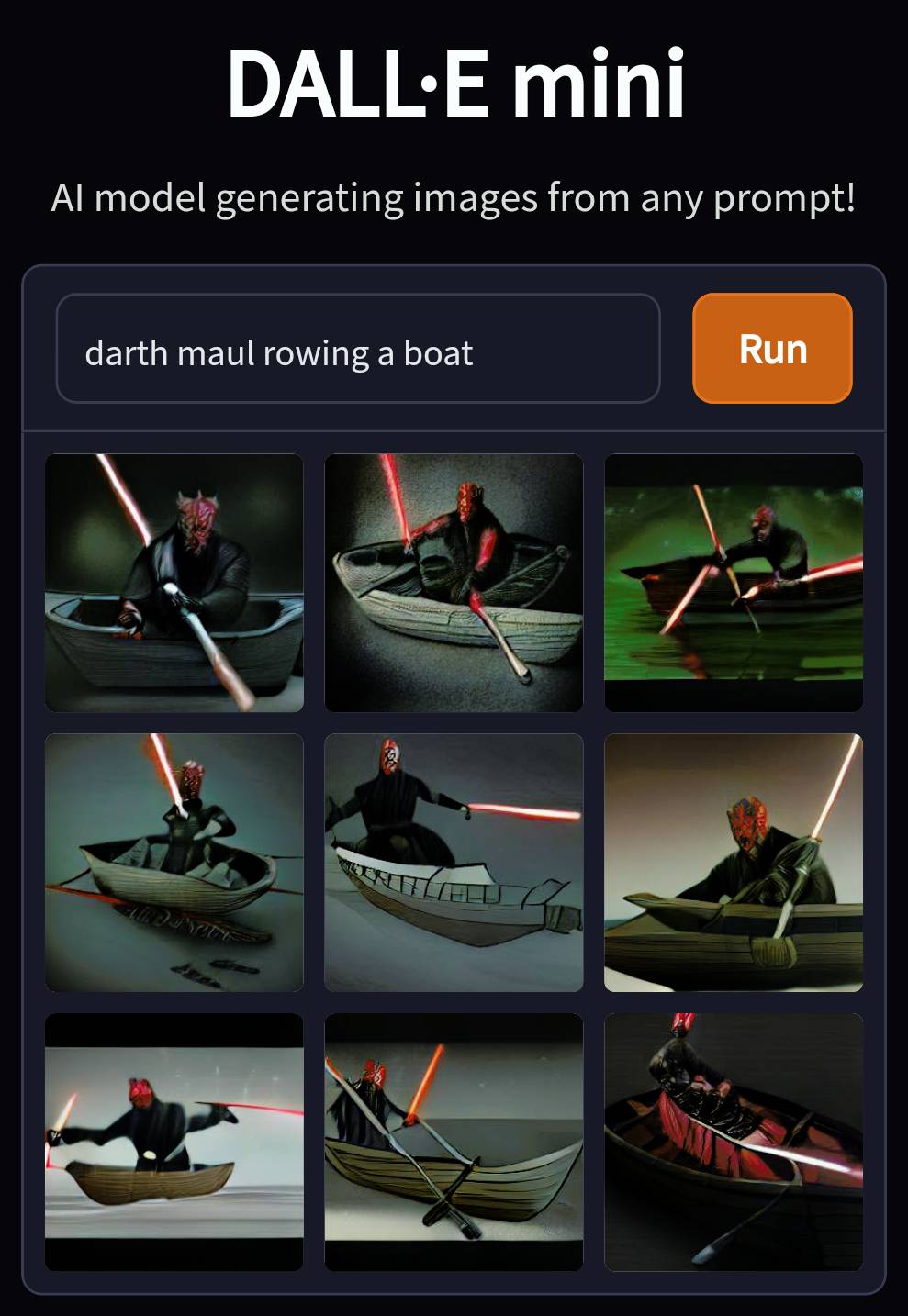 Darth Maul rowing a boat | Scrolller