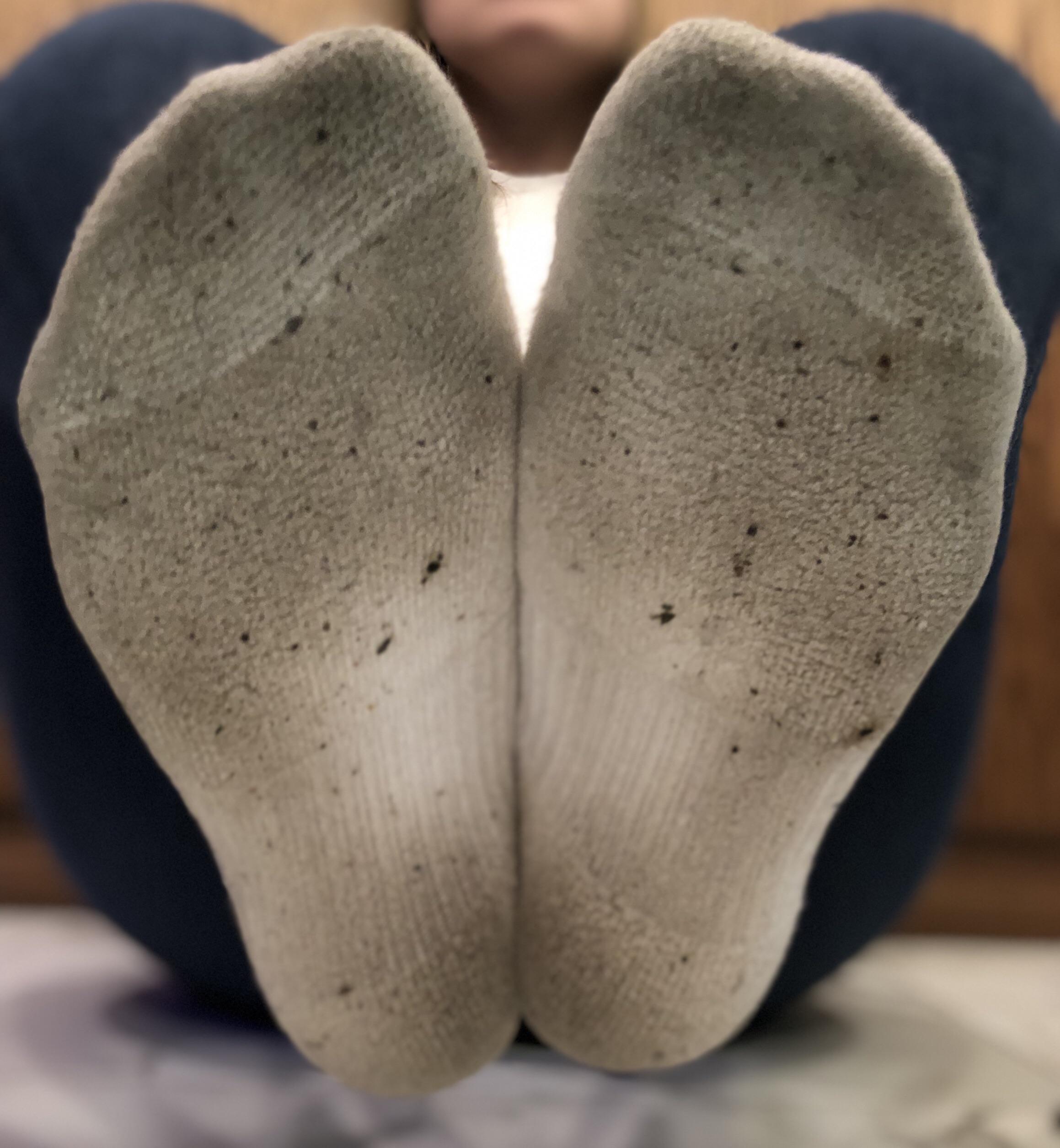 Day 7/10 wearing my sweaty, stinky Nike socks 🥵 they’re getting so ... Day 7/10 wearing my sweaty, stinky Nike socks 🥵 they’re getting so ...