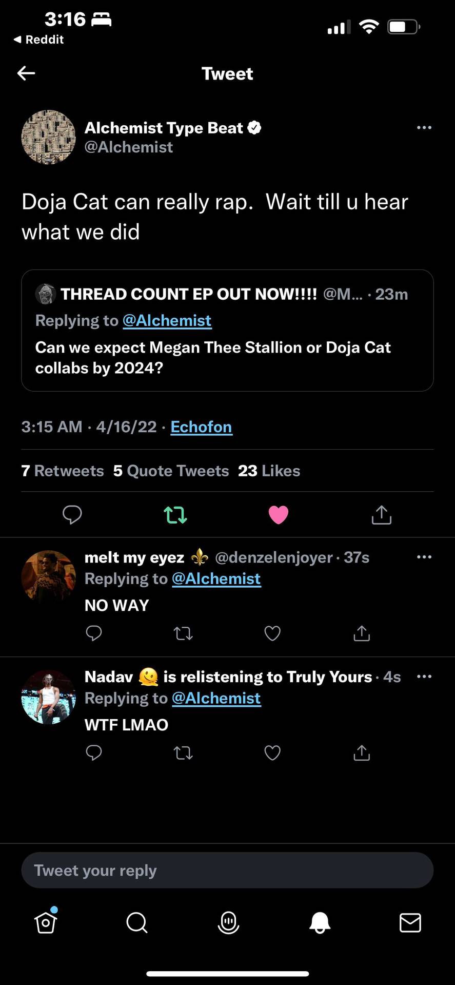 Doja Cat x Alchemist otw in due time. // Tweet by me. | Scrolller