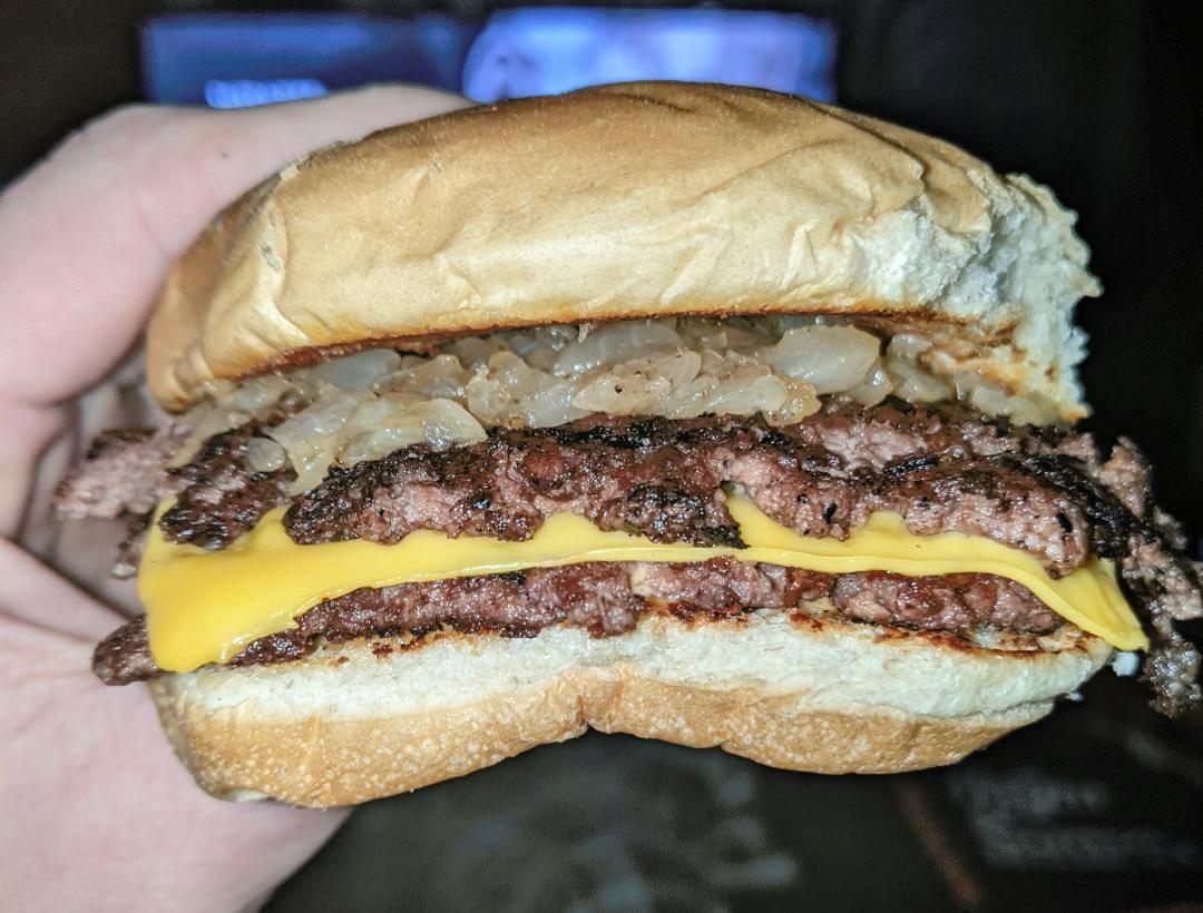 Double smash with sauteed onion | Scrolller