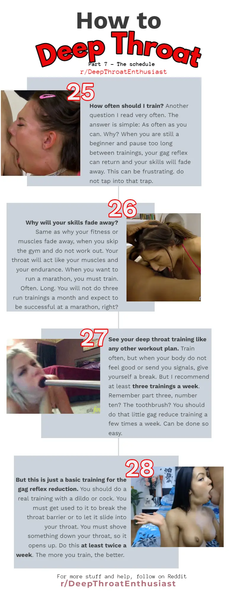 Dte How To Deep Throat Guide Part 7 Your Training Schedule Scrolller