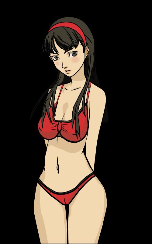Embarrassed Yukiko in her underwear | Scrolller