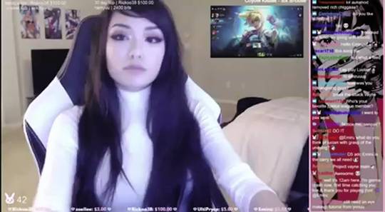 Emiru wearing a see-through shirt and showing off her bra | Scrolller