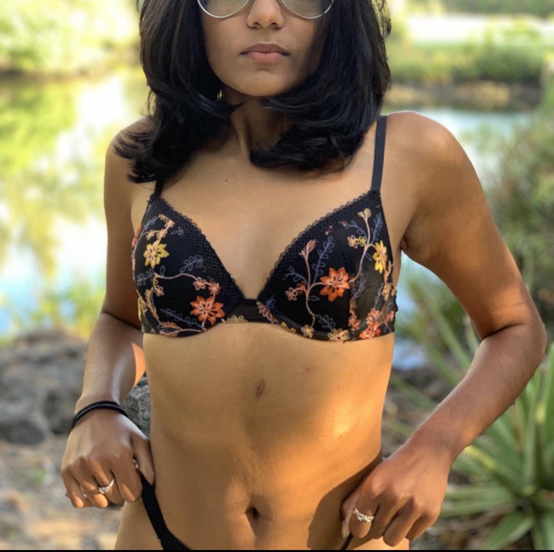 Floral lingerie and picturesque landscape | Scrolller