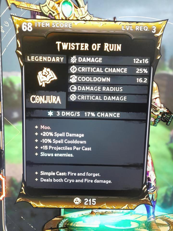 First legendary from random encounter enemy, im only lvl3 lol | Scrolller