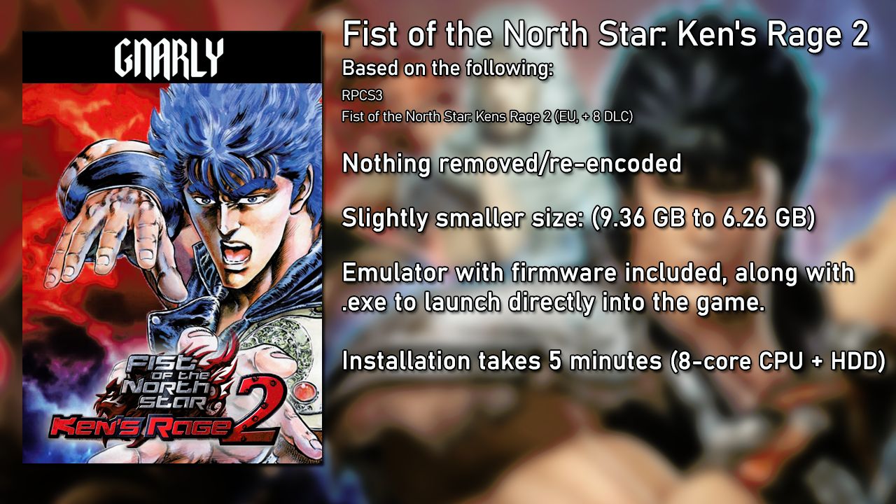 Fist of the North Star: Ken's Rage 2 (+8 DLC, RPCS3) [Gnarly Repacks] [6.26 GB] | Scrolller