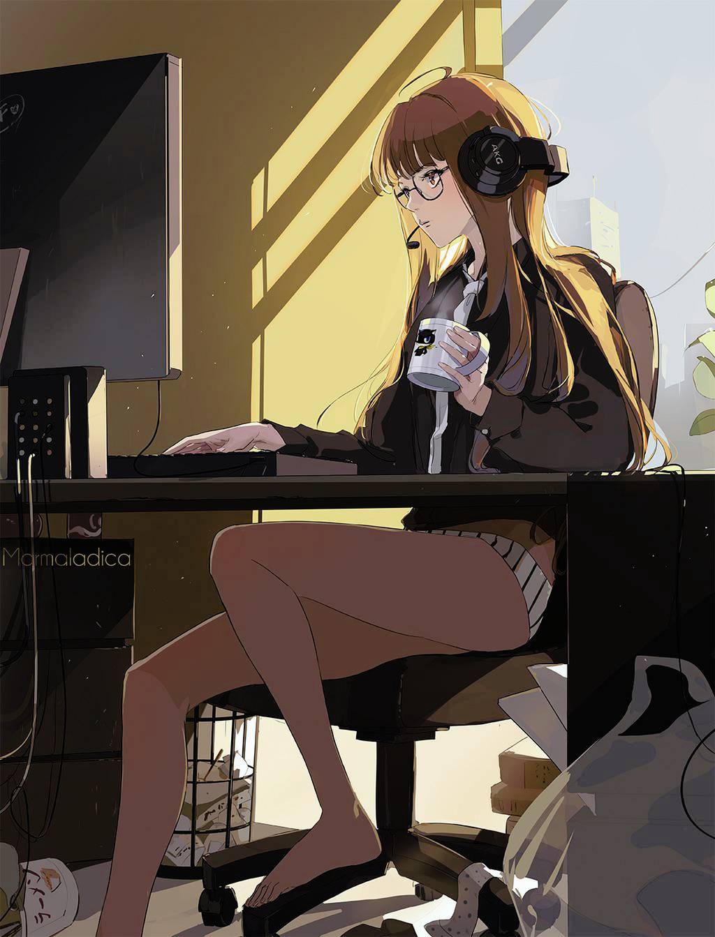Futaba in a Zoom meeting [Persona 5] (marmaladica) | Scrolller
