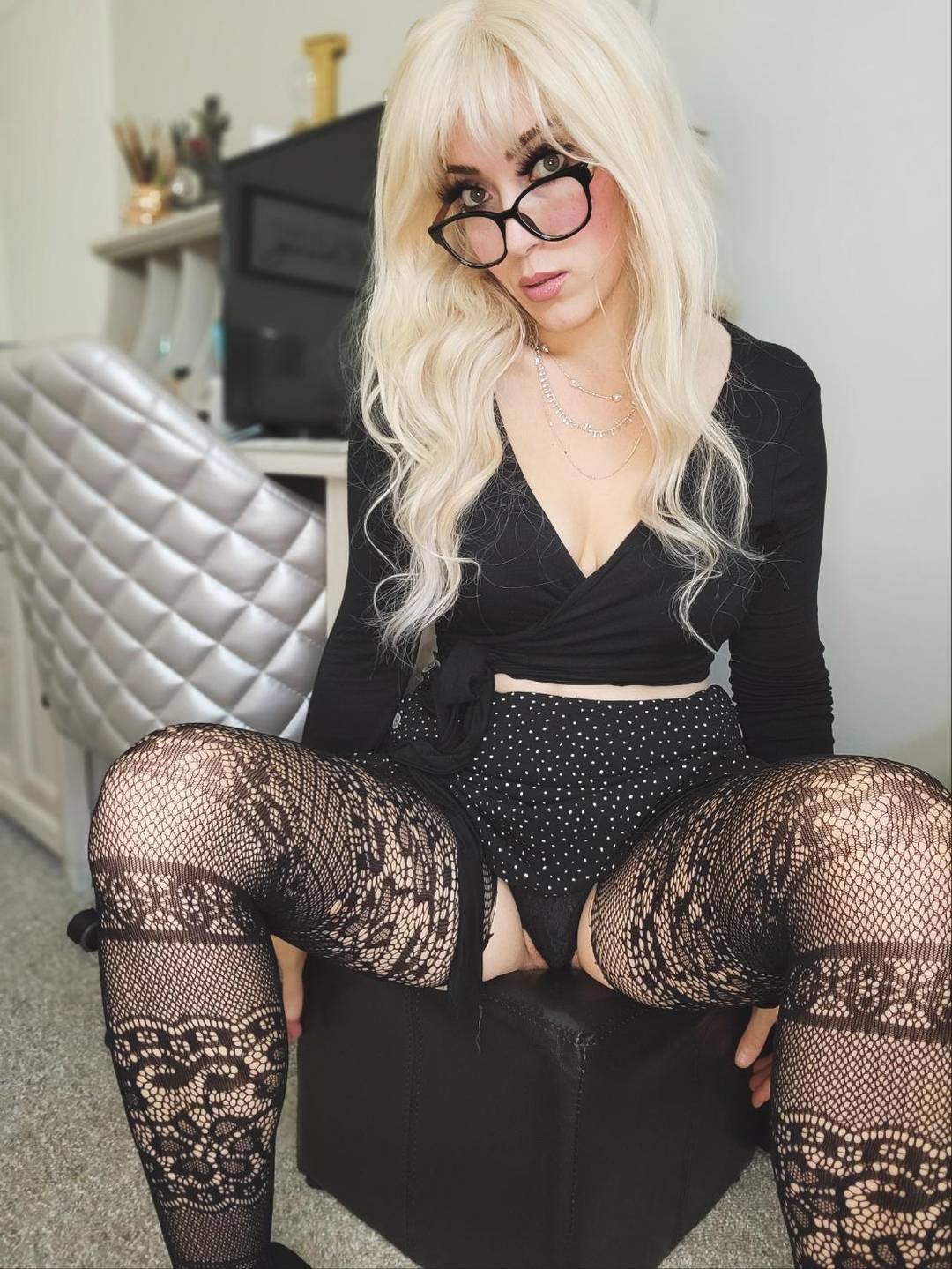 Get on your knees and lick mommy till she cums, its all your good for ...