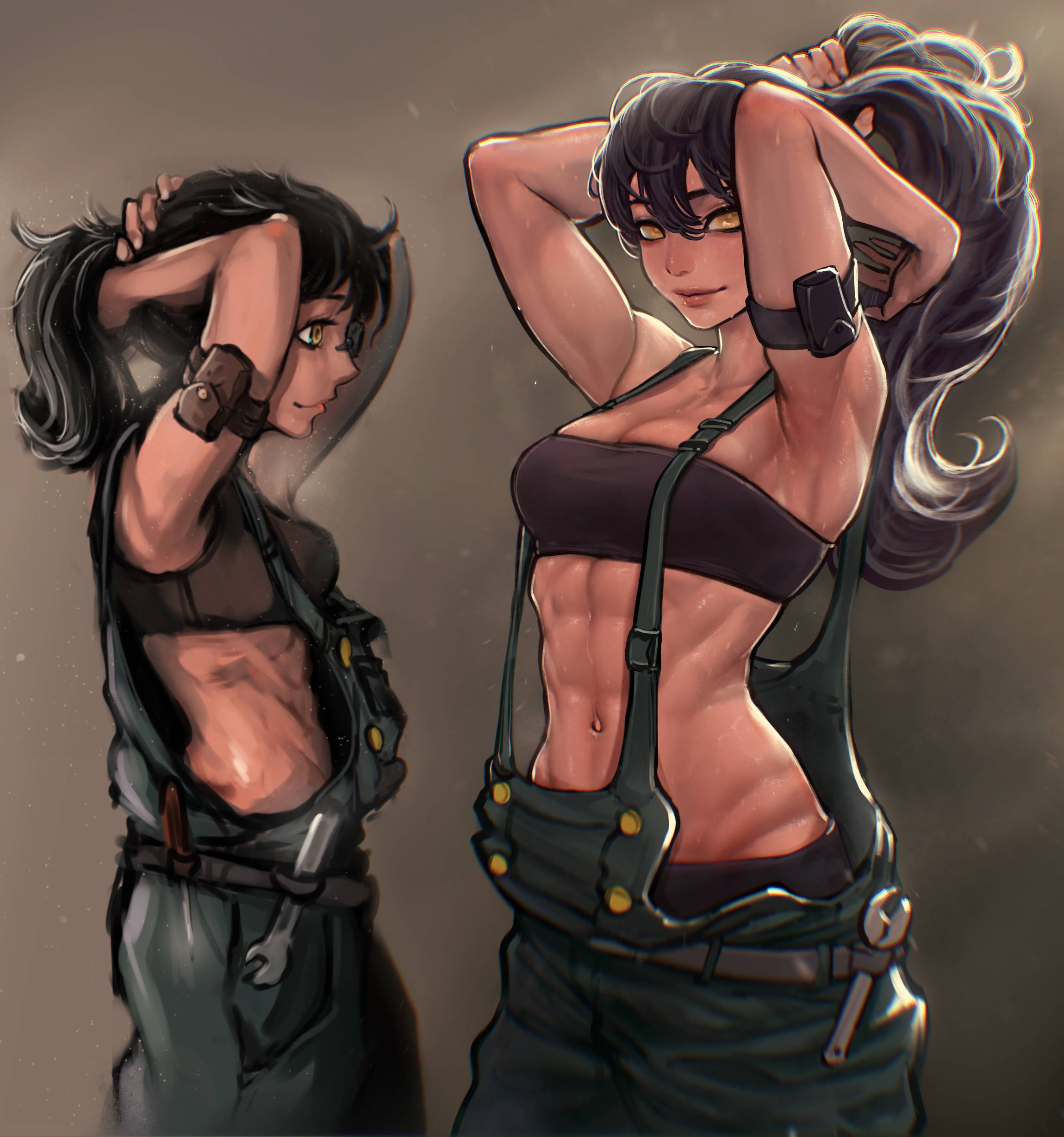 Getting More Buff, Fixing Her Hair (Ayaki d ) [Original] | Scrolller