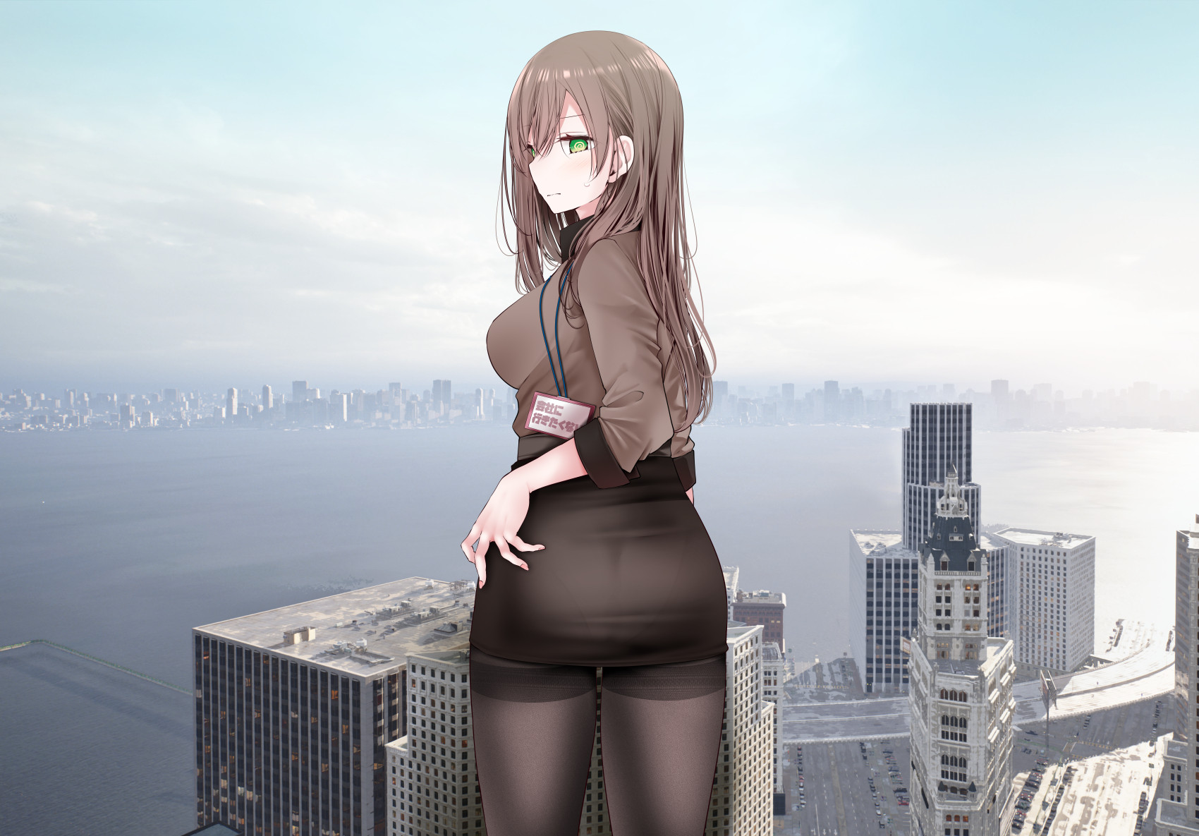 Giant OL-chan roams the city | Scrolller