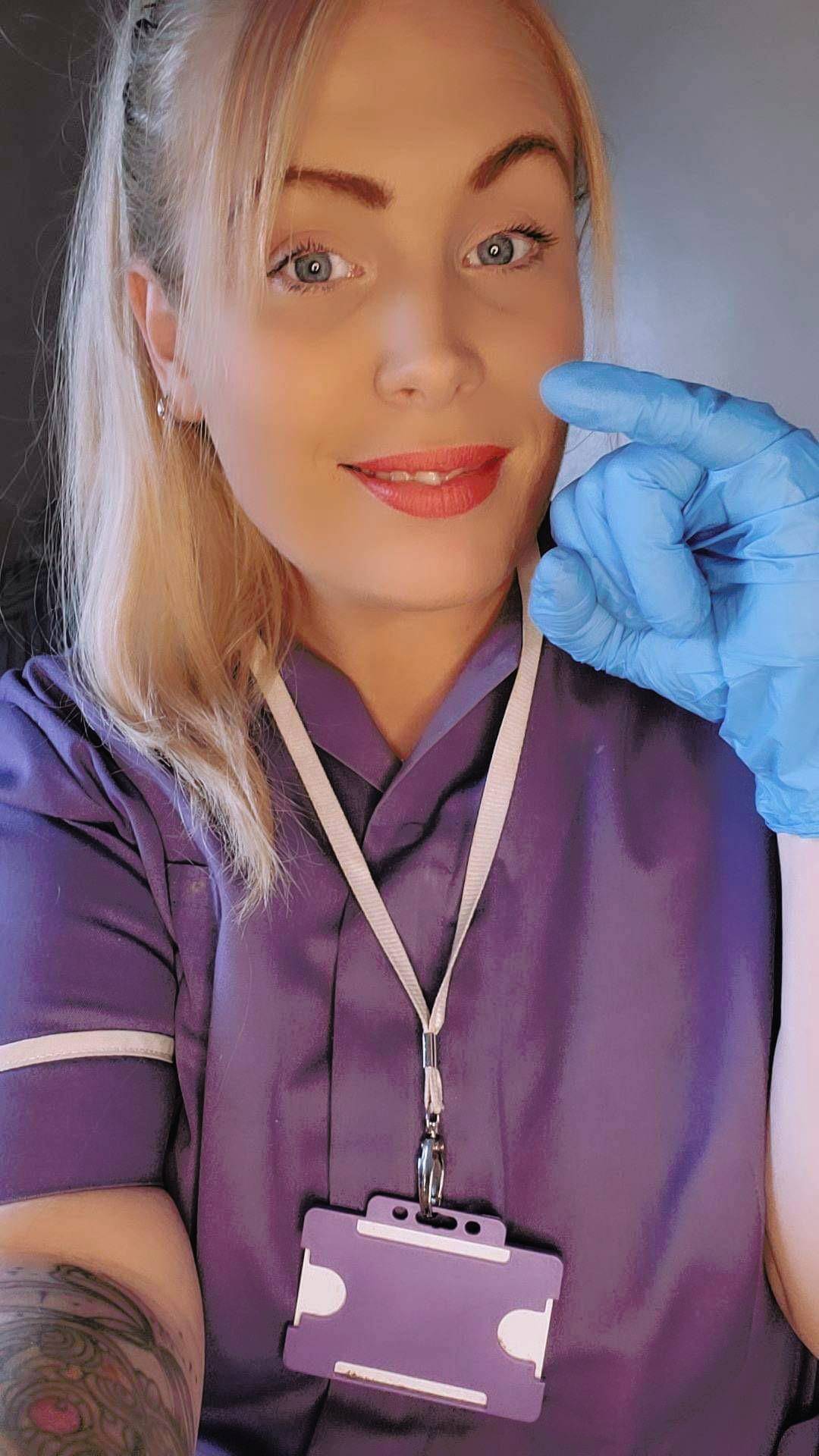 Goddess nurse Domme ready for her evening shift of examinations 😜😈 if ur below 7inch ur ...