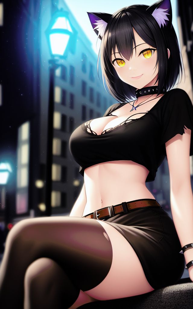 Goth Catgirl [NovelAI] | Scrolller
