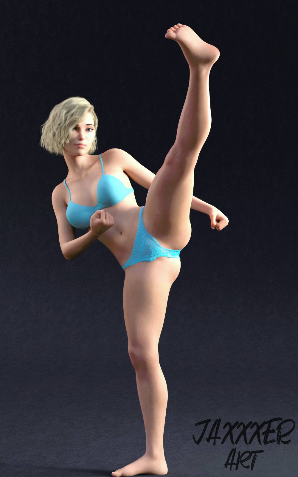 Gwen Kick By Jaxxxer Scrolller