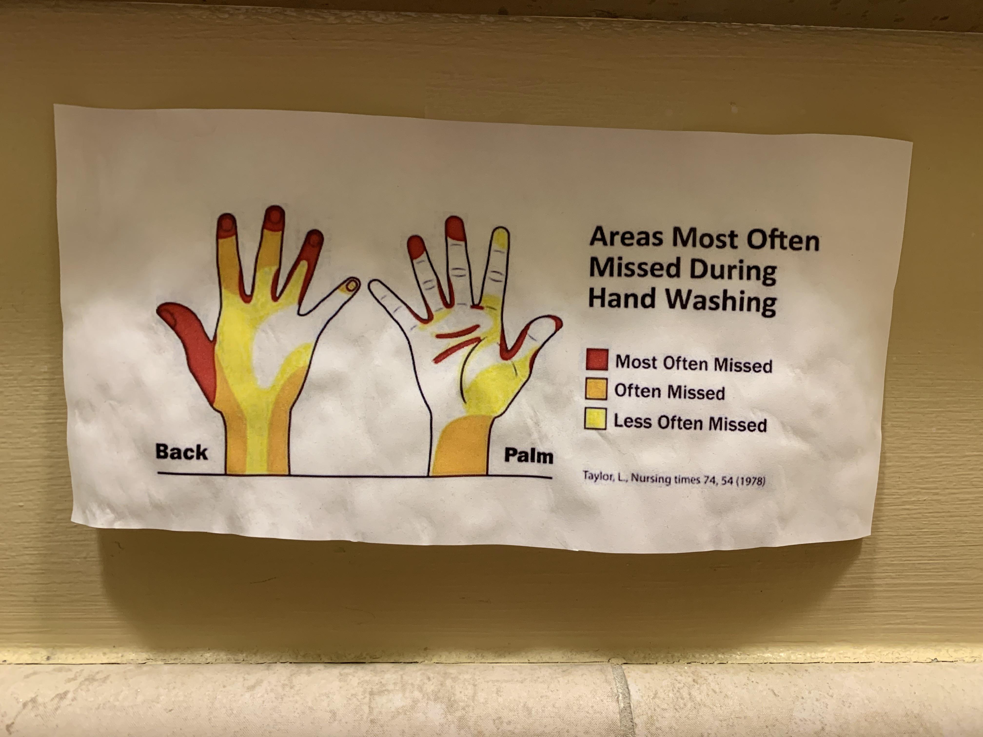 hand washing guide from a bathroom at my school | Scrolller