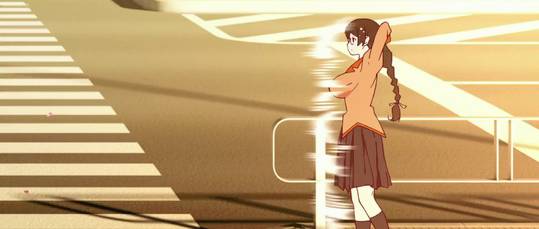 Hanekawa's plot-driven introduction [Kizumonogatari] | Scrolller