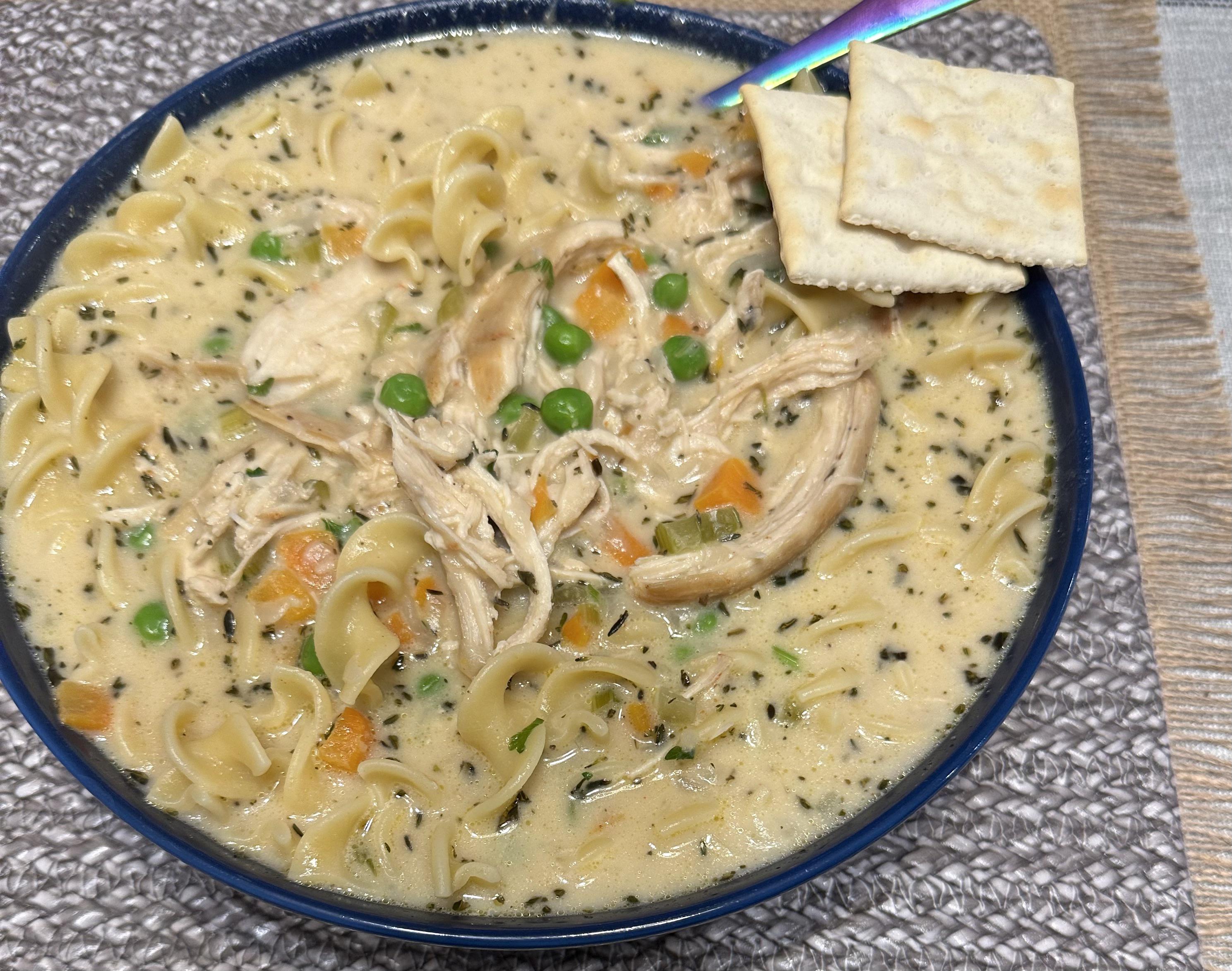 Homemade Creamy Chicken Noodle Soup | Scrolller