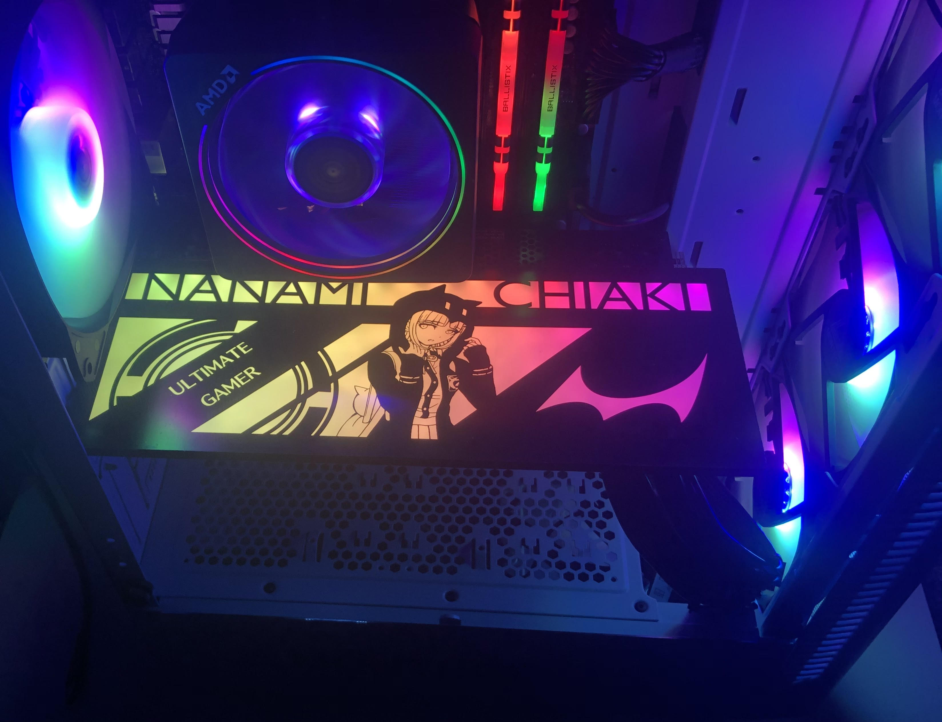 I designed/bought a custom ARGB GPU Backplate for best girl | Scrolller