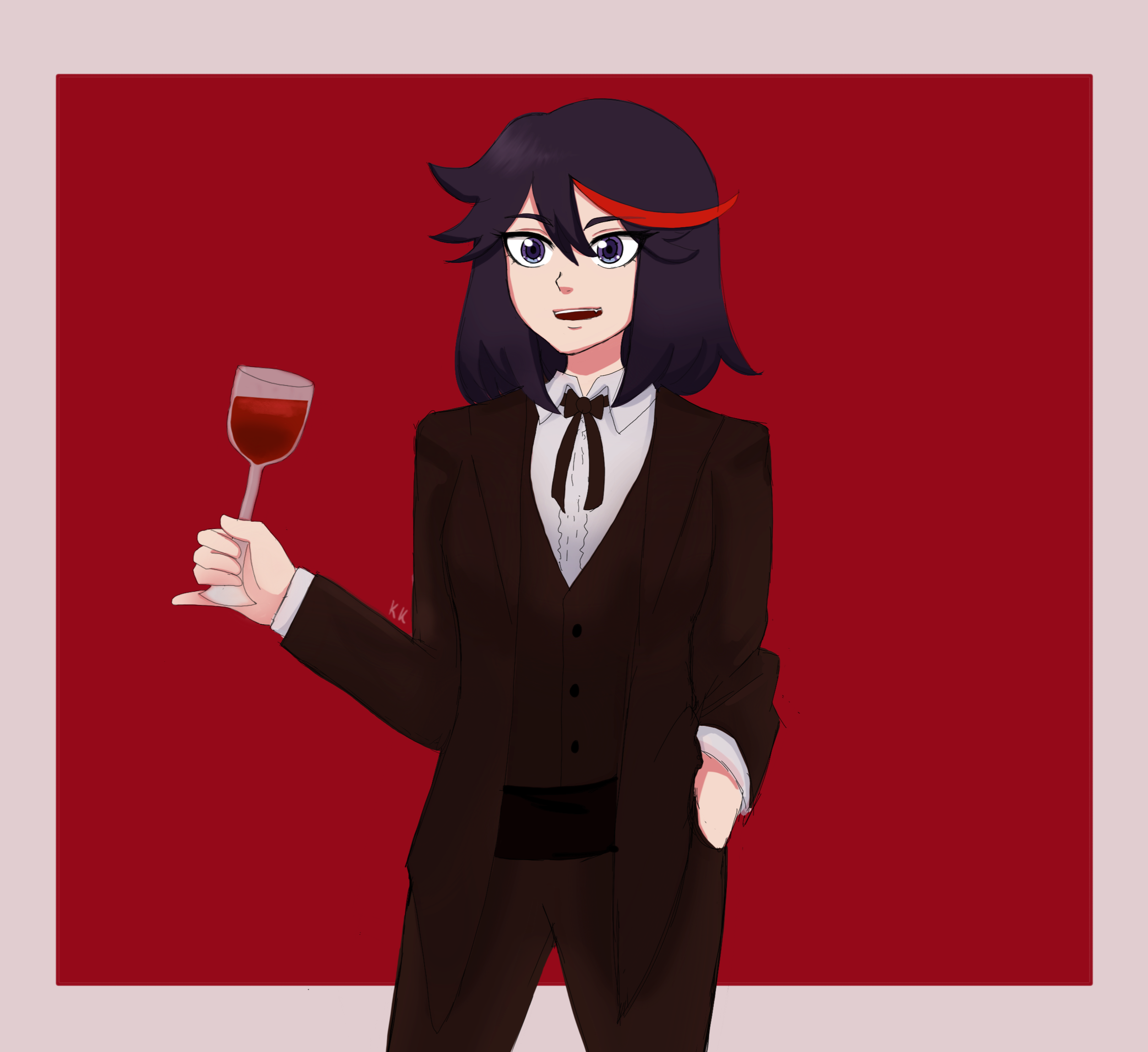 I drew ryuko in a tuxedo | Scrolller