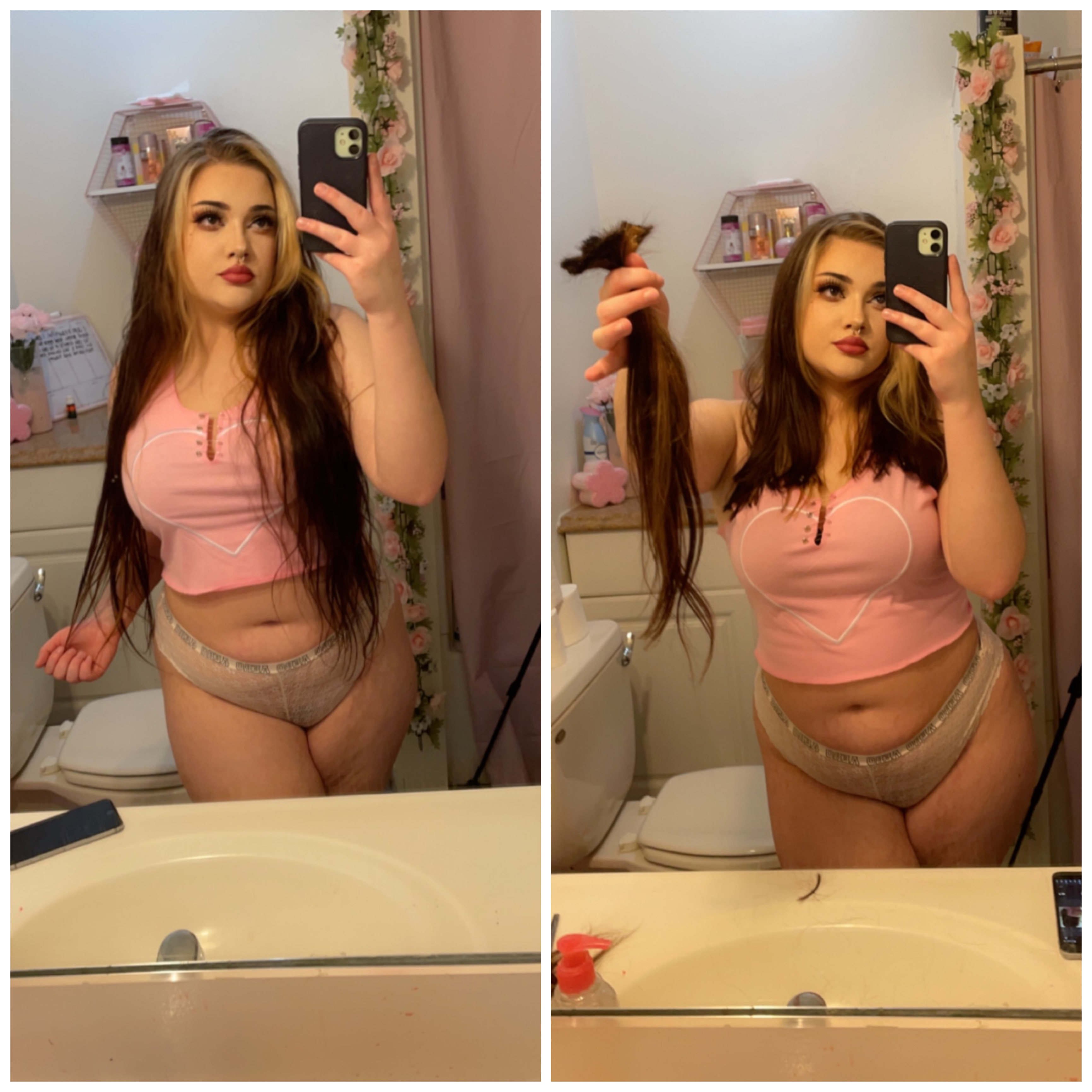 I haven't cut or even trimmed my hair in YEARS and finally chopped like, 11+ inches of it off ...