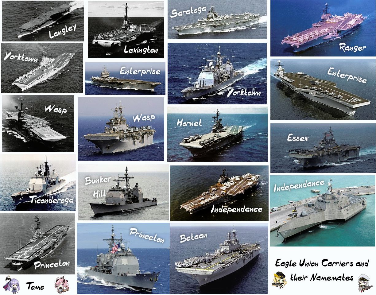 I Made a Collage of Ships That Share Their Names with the Eagle Union Carriers! | Scrolller
