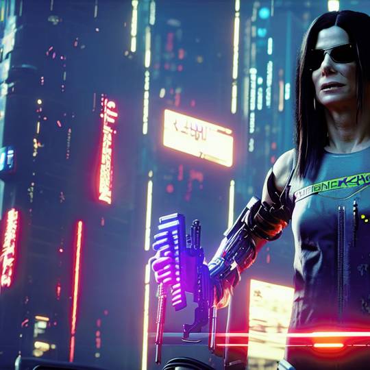 I put Sandra Bullock in Cyberpunk 2077 | Scrolller