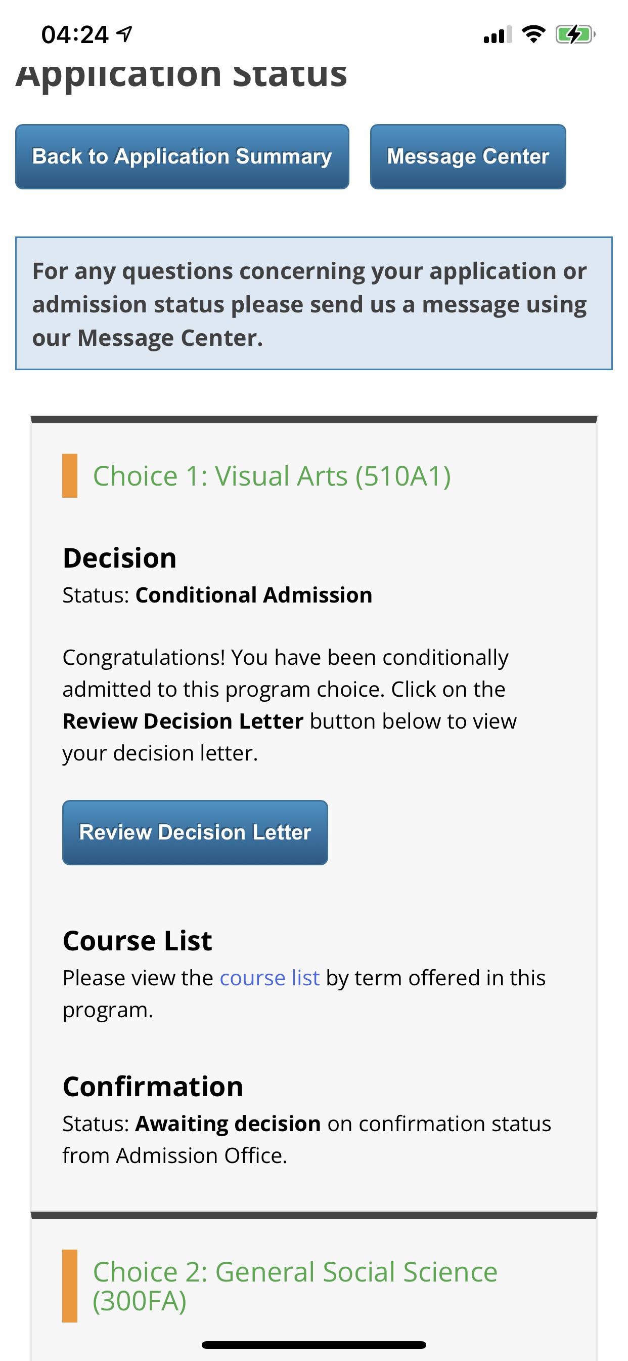 I was admitted to visual arts! | Scrolller