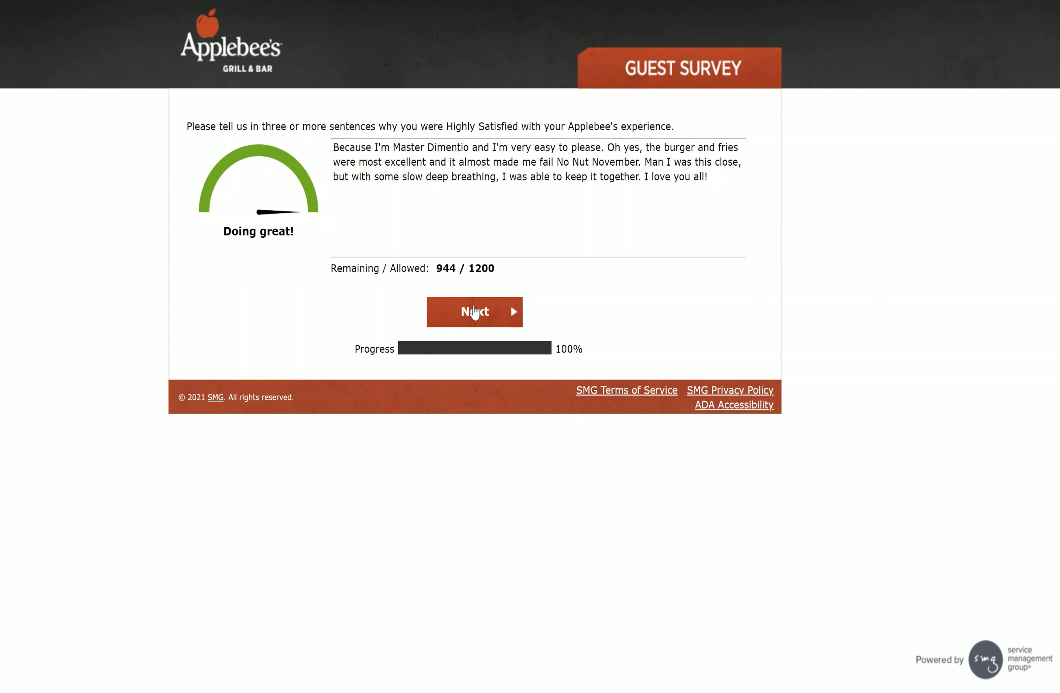 Imagine having a meal at Applebee's so good it almost makes you fail No Nut November Day #1 ...