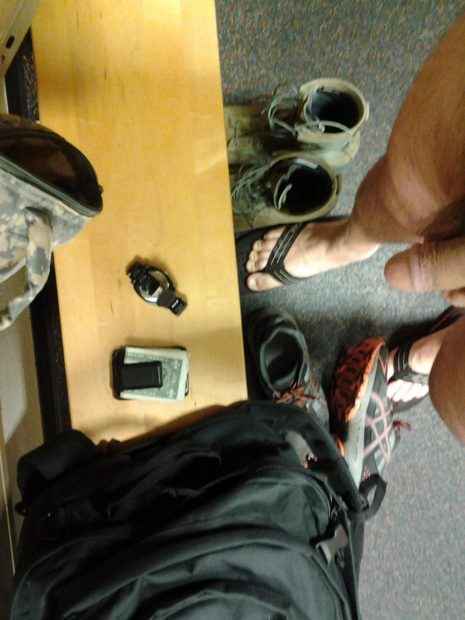 In The Locker Room At Work Military Guy Here Scrolller