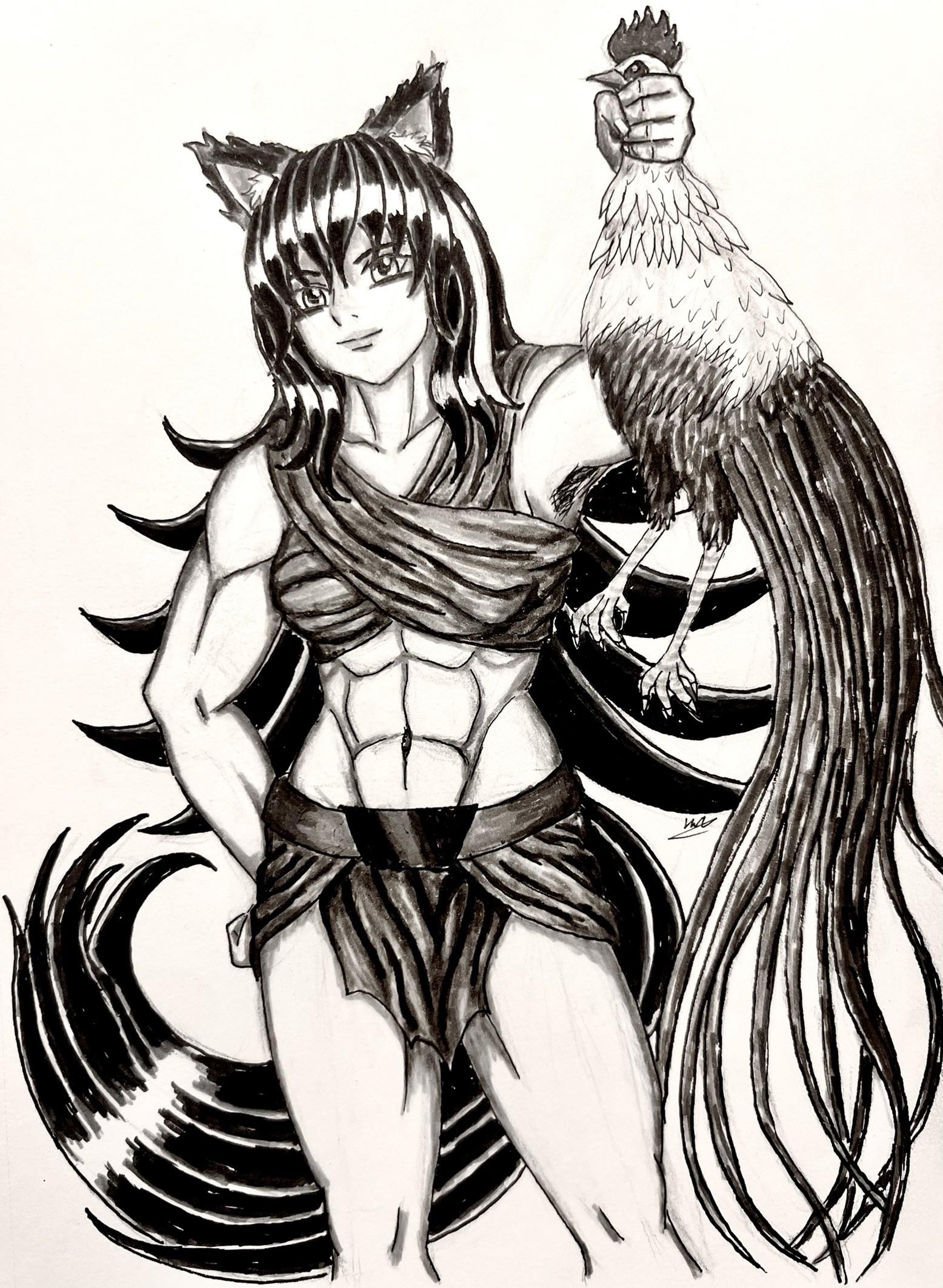 Inktober entry ft. Opal and her meal [OC] | Scrolller