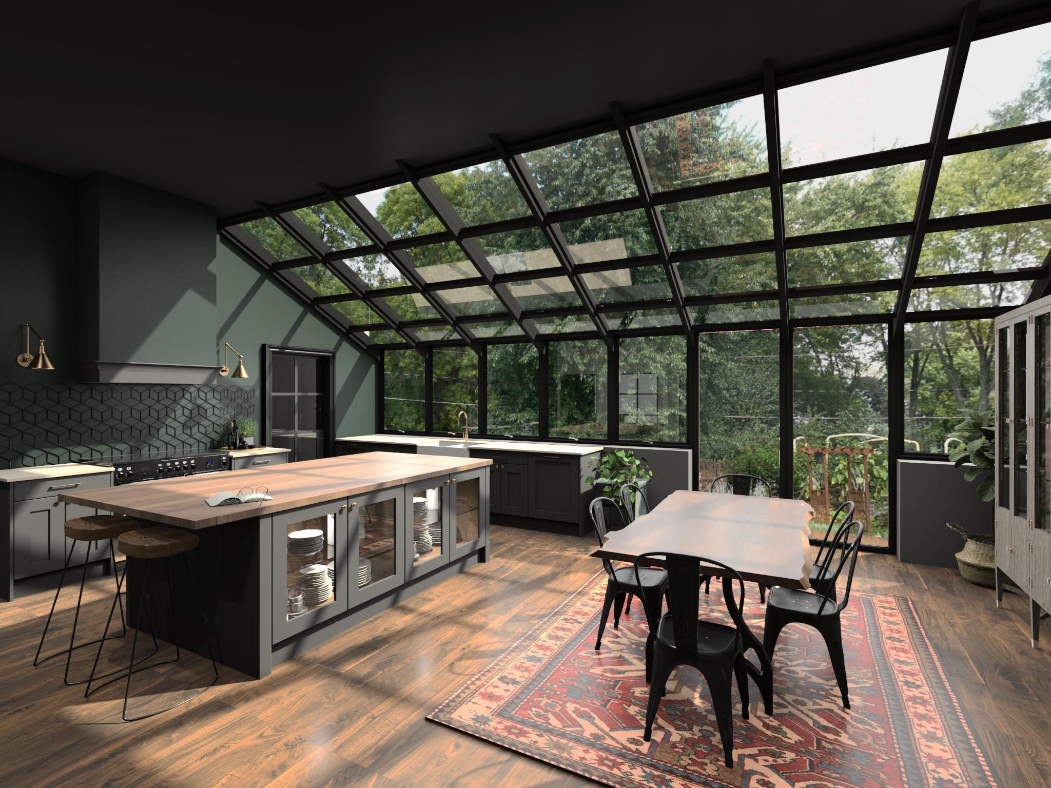 Inside Outside Kitchen 🌿Credit to Idil, one of our Interior Design Gurus! | Scrolller