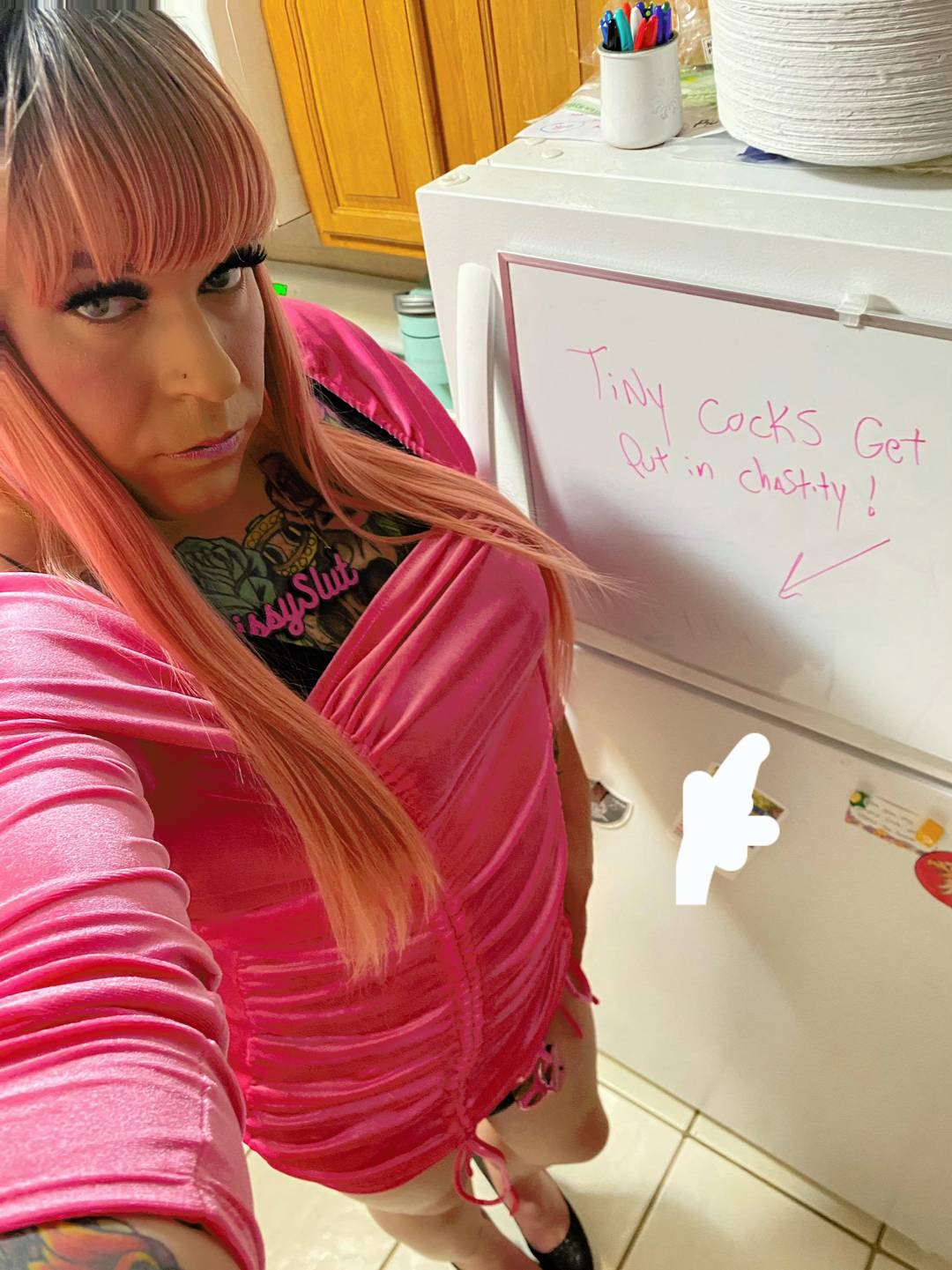 Is my little pink cage tiny enough Sir? | Scrolller