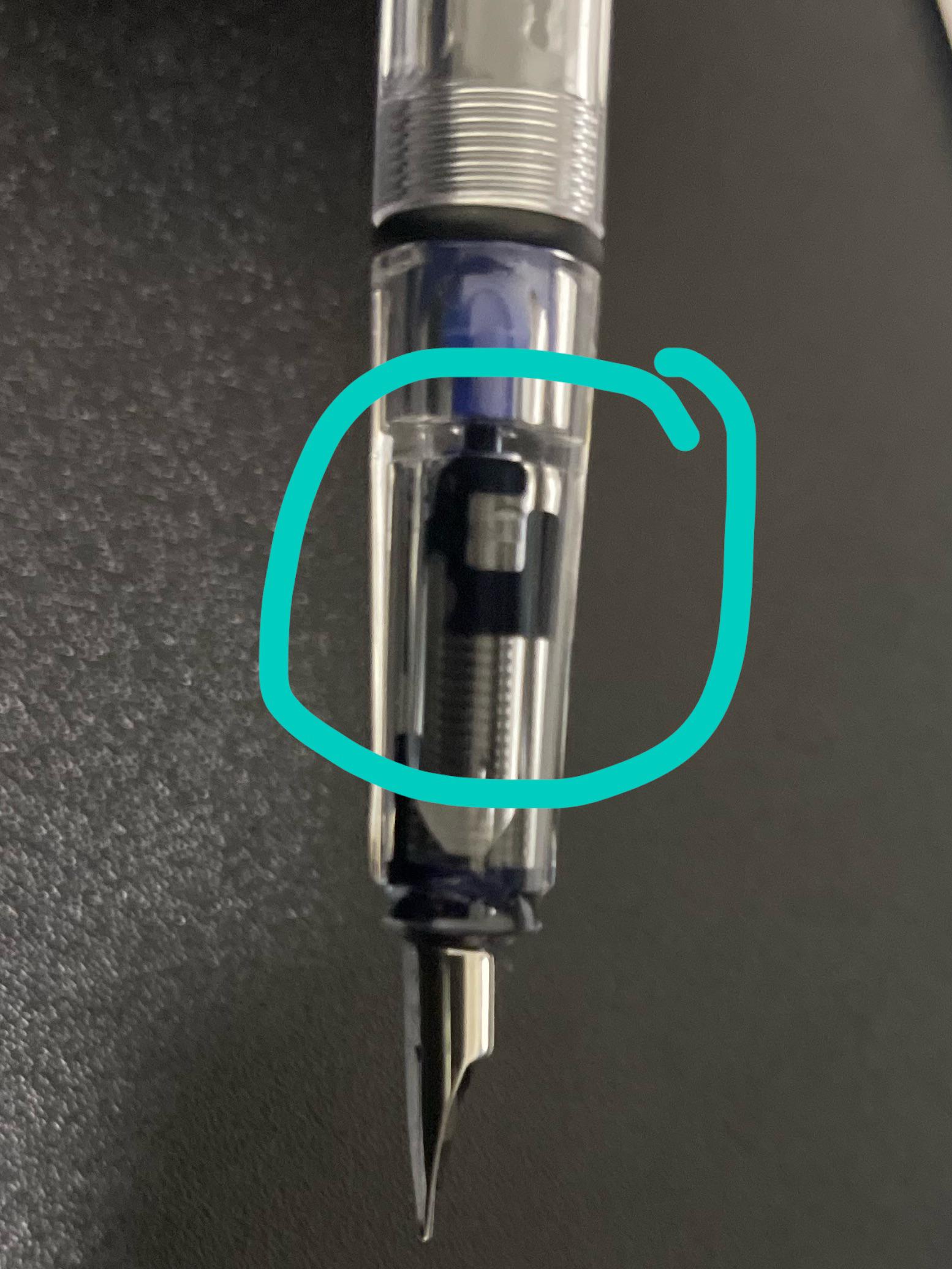 Is this normal? I just bought this pen and the ink seems to be leakin into the “chamber” | Scrolller