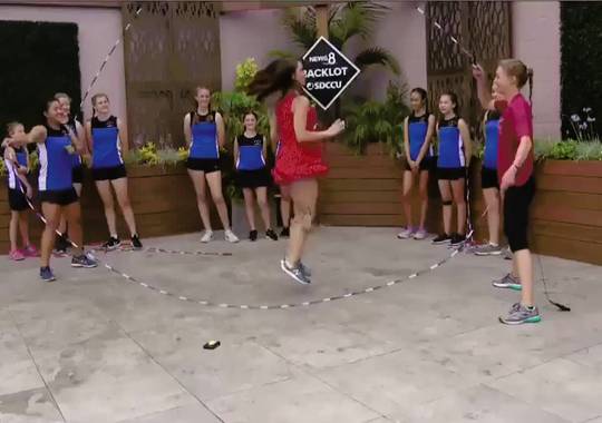 Jenny jumps and flashes her ass | Scrolller