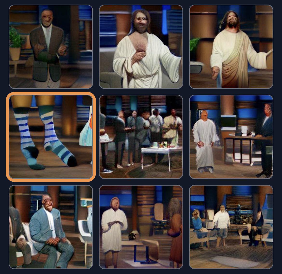 Jesus selling socks on Shark Tank | Scrolller