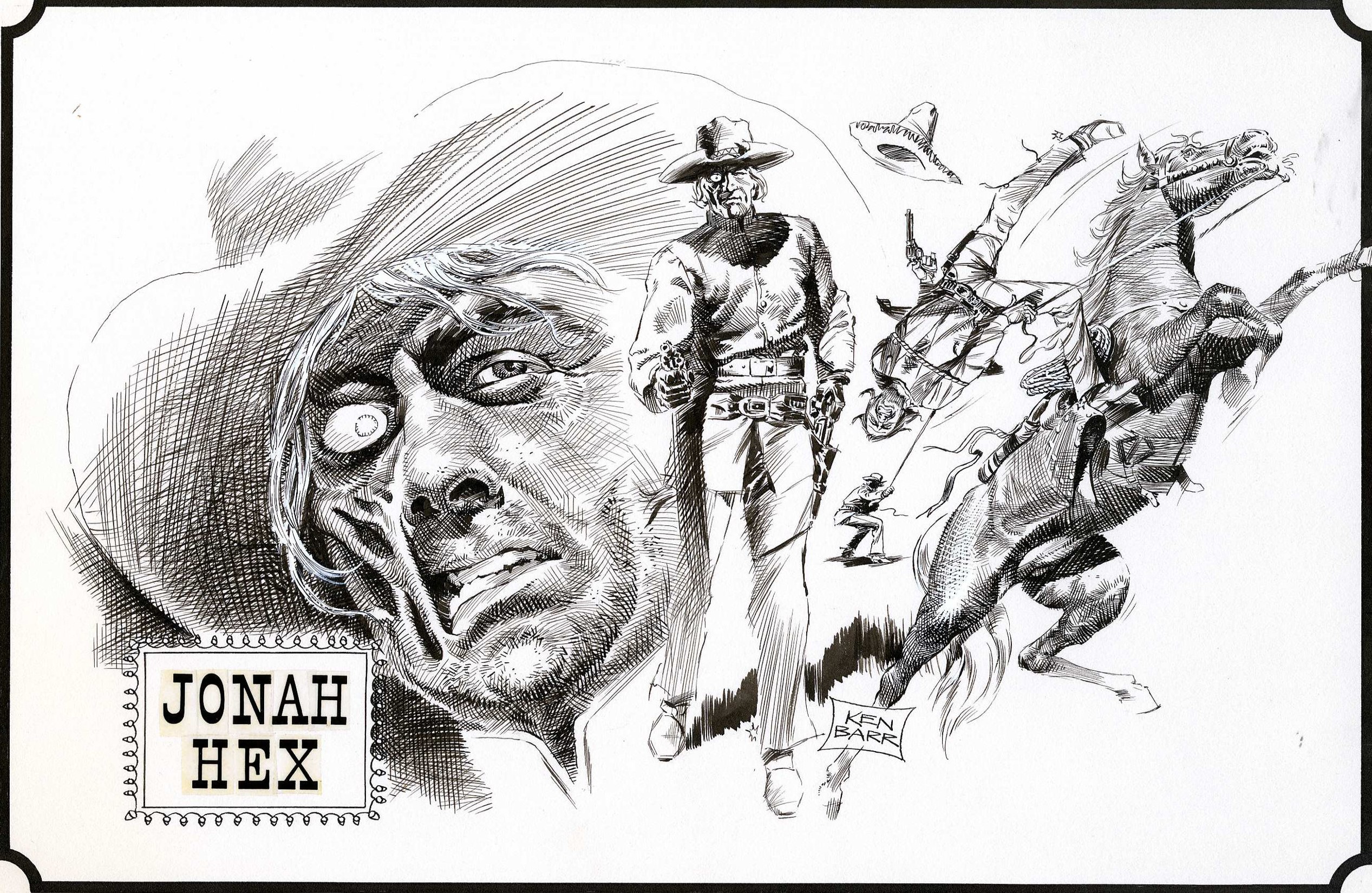 "Jonah Hex" illustration by Ken Barr | Scrolller