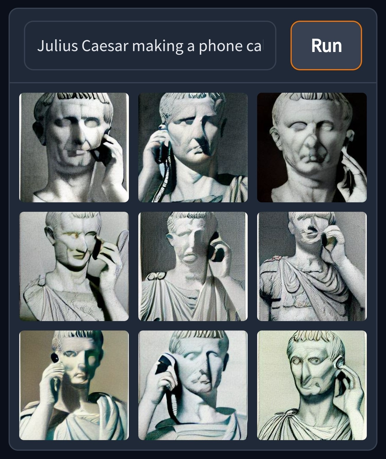 Julius Caesar making a phone call | Scrolller