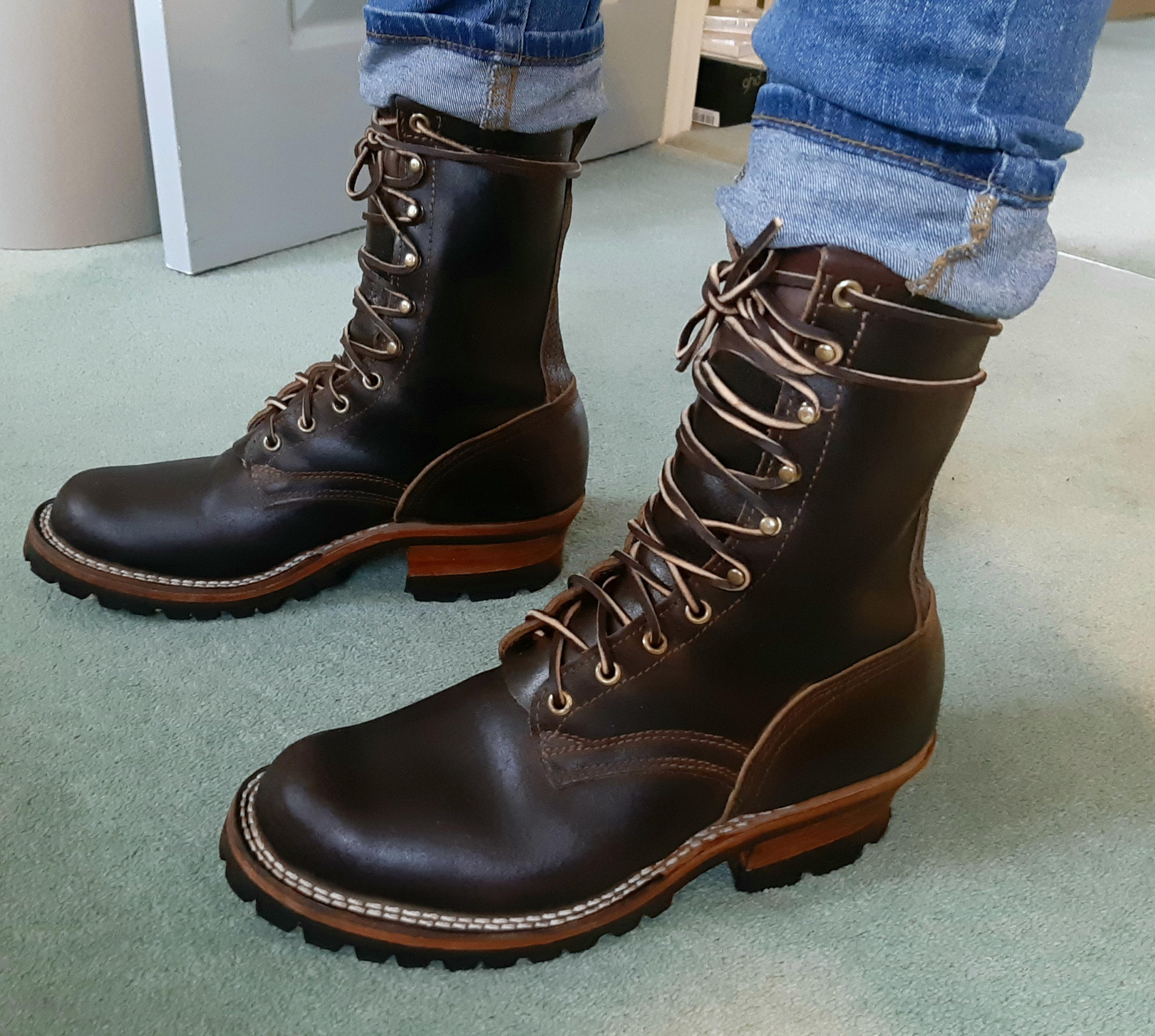Just got these Nick's Urban Loggers delivered to the UK. 8" waxed flesh, customs charges killed ...