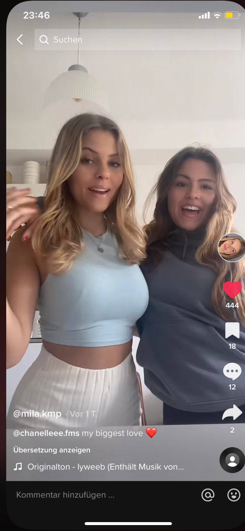 Kennt die einer von euch? Wenn ja, dann DM bitte! Heißen Mila und Chanelle | Scrolller
