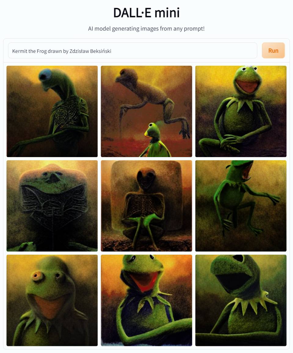 Kermit drawn by Zdzisław Beksiński | Scrolller