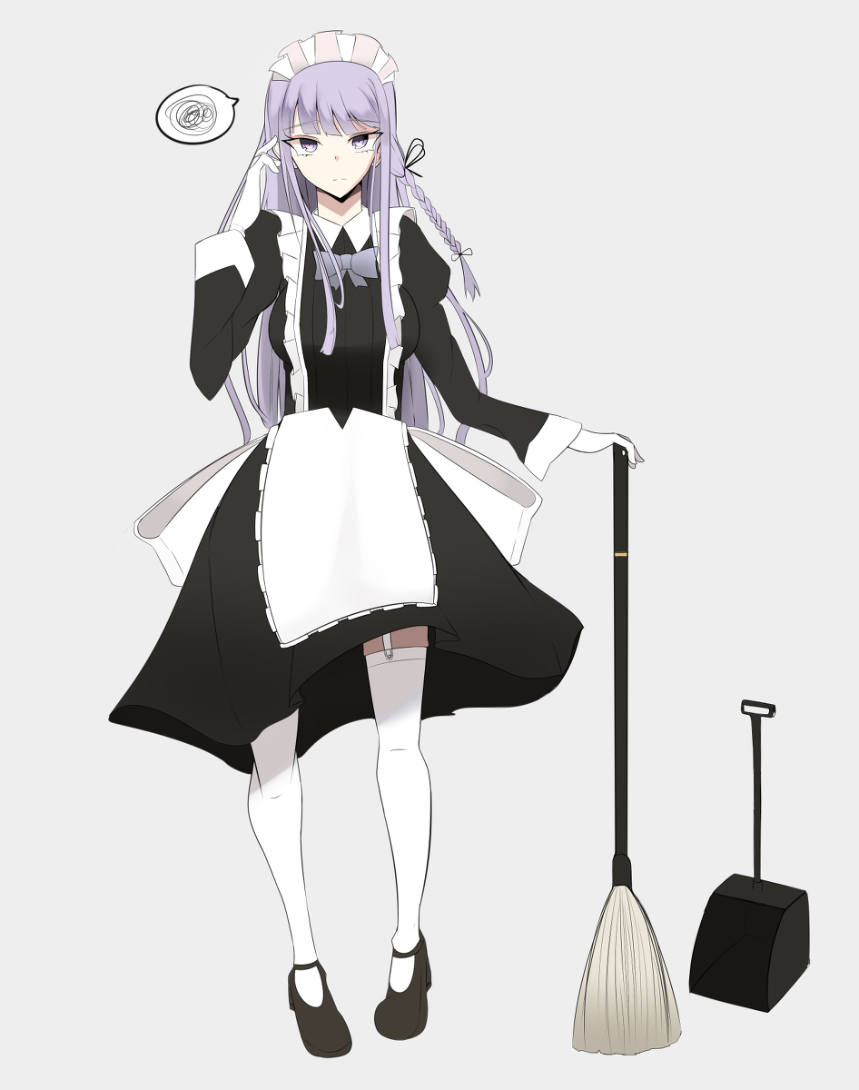 Kirigiri gone maid with long hair. | Scrolller