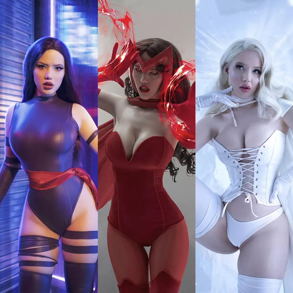 ladalyumos as Psylocke, scarlet witch and emma frost | Scrolller