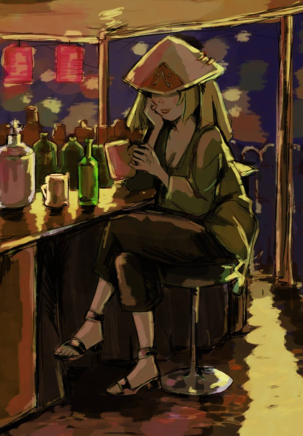 Lady Tsunade enjoying herself at Midnight | Scrolller