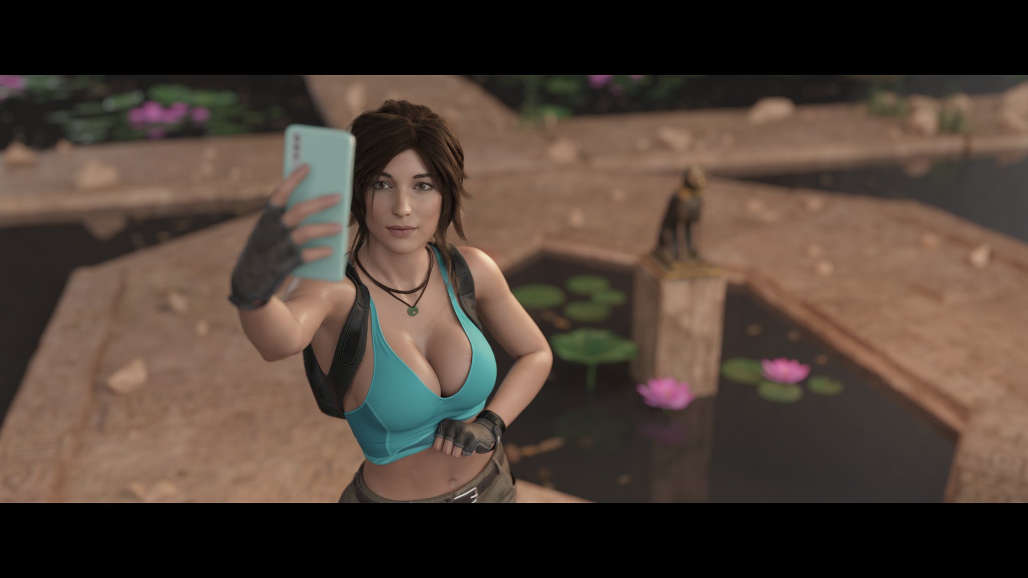 Lara taking a selfie (Horizon Renders) | Scrolller