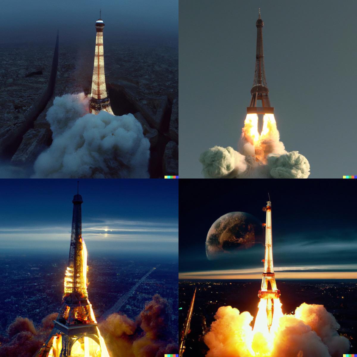 Launching the Eiffel Tower into space | Scrolller