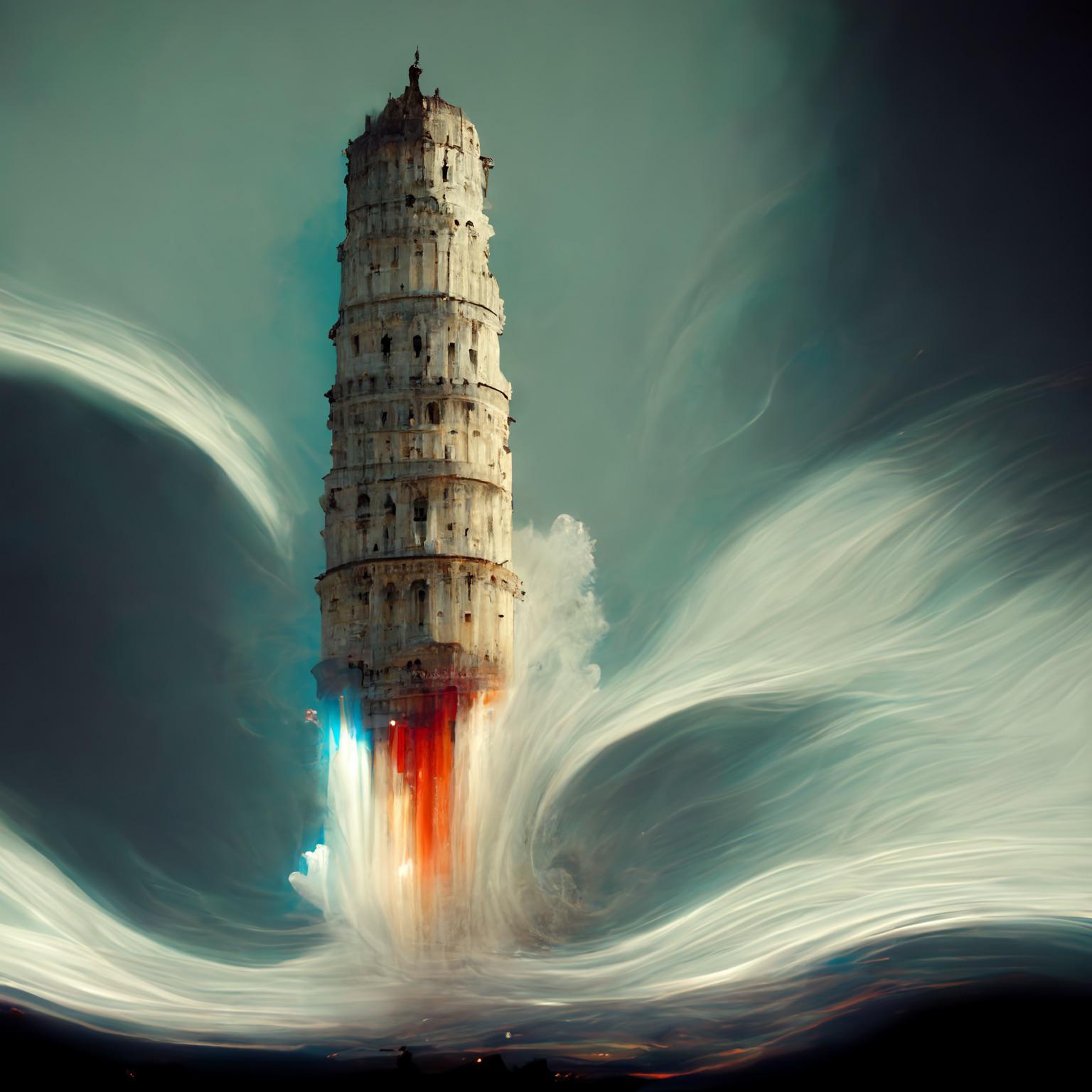 Leaning tower of Pisa flying through space | Scrolller
