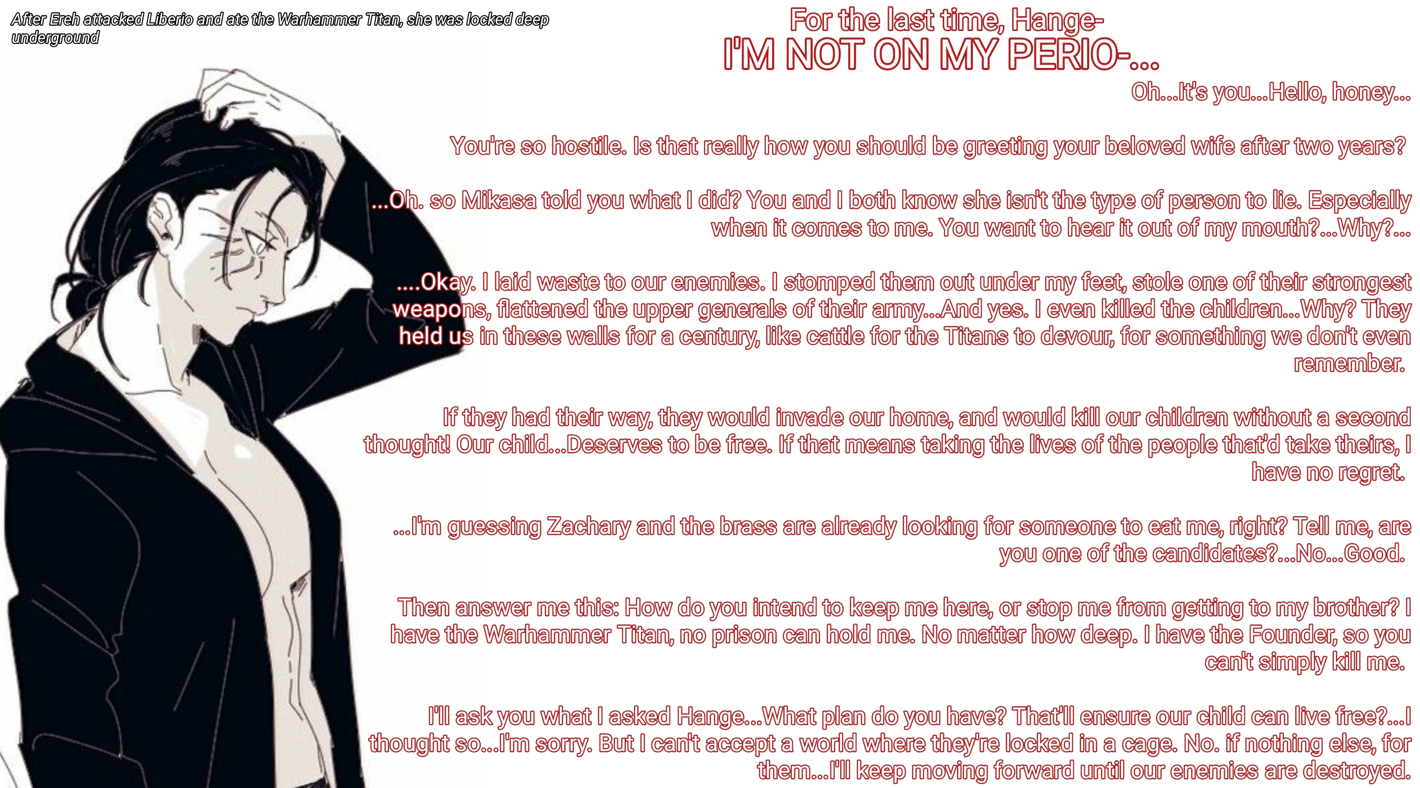 Lets Talk [AOT] [Genderswap] [Allusion to War] [Wholesome...Ish?] [Story] [Part 3] | Scrolller