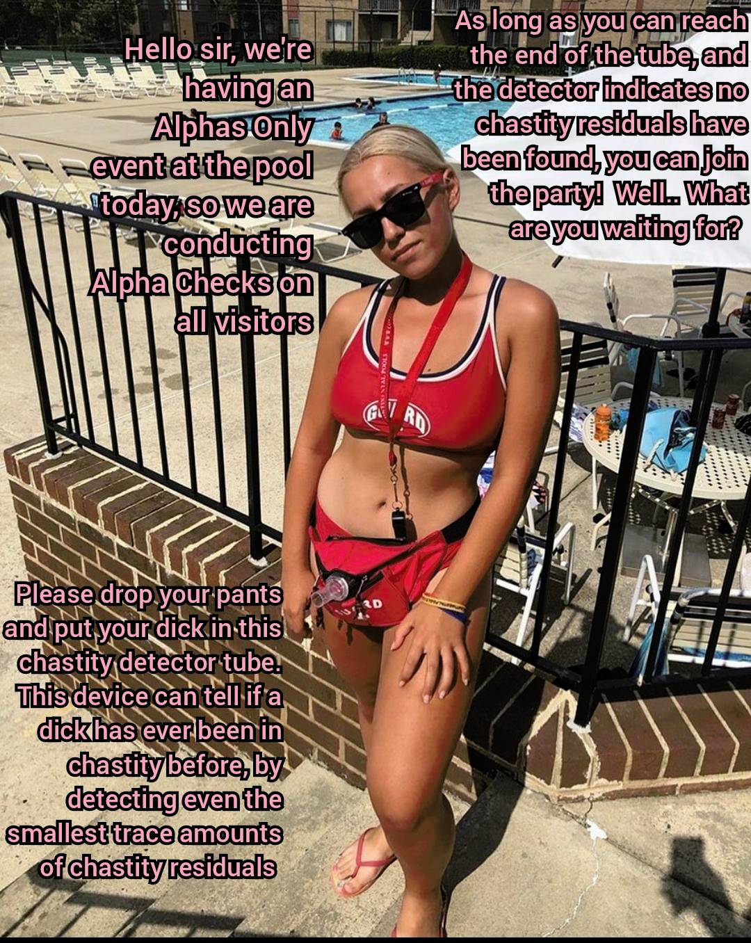Lifeguard makes sure no Betas sneak into the Alphas Only pool party | Scrolller